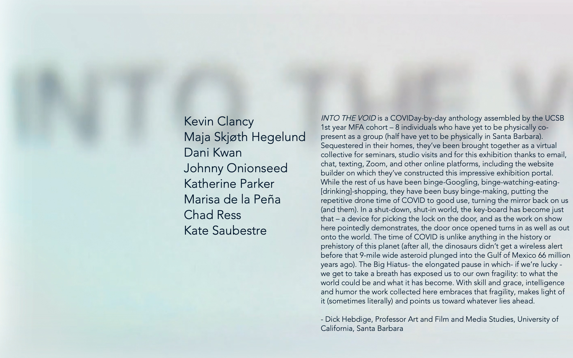 Welcome - UCSB Art Department